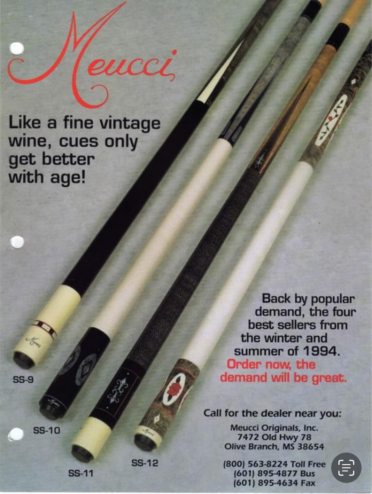 Summer Series* – Meucci Cues Archive